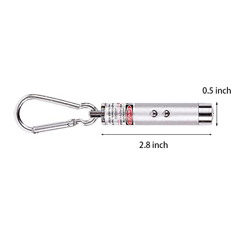 CHUQIANTONG 6PCS Mini Red Laser Pointer Cat Toy Interactive Training Tools White LED Torch Light Pet Supplies