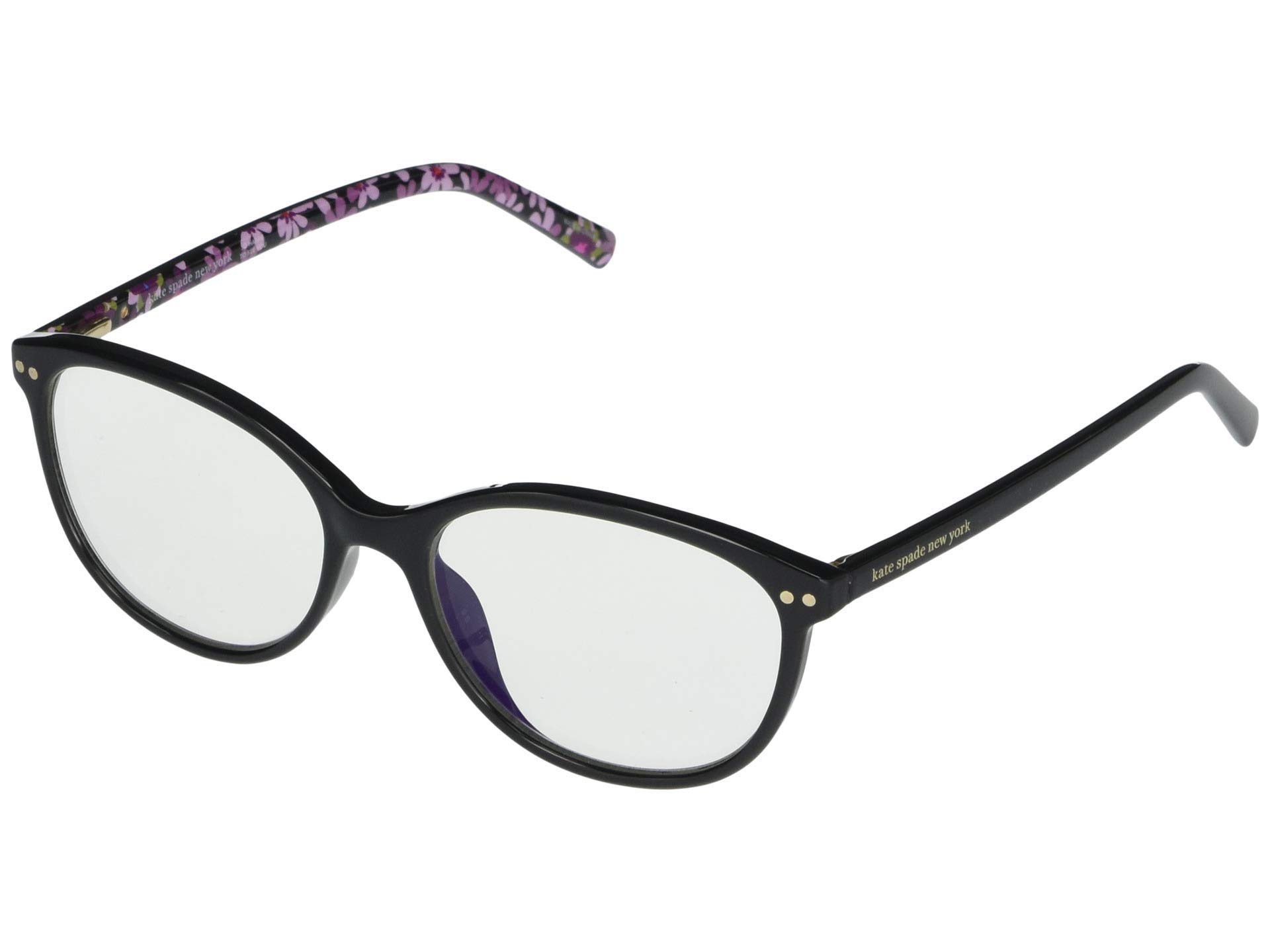 Kate Spade New York Women's Olive Blue Light Glasses Oval Reading, Violet/Demo Lens, 53mm, 16mm + 0