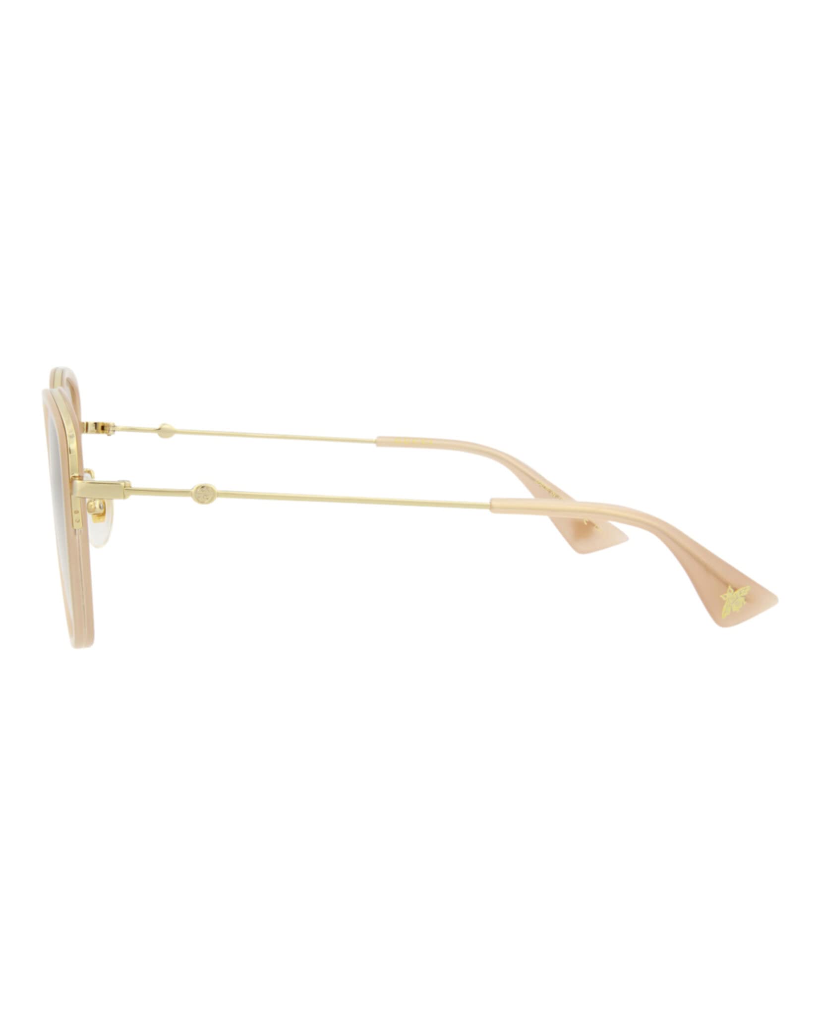 Gucci Square/Rectangle Sunglasses Nude Gold Pink Luxury Eyewear Made In Japan Metal Frame Designer Fashion for Everyday Luxury