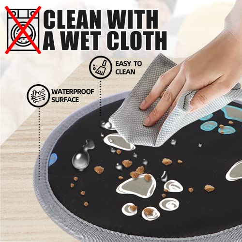 Furrybaby Pet Heating Pad, Waterproof Dog Heating Pad Mat for Cat with 5 Level Timer and Temperature, Pet Heated Warming Pad with Durable Anti-Bite Tube Indoor for Puppies Dogs Cats (Black, 12", 2pcs)