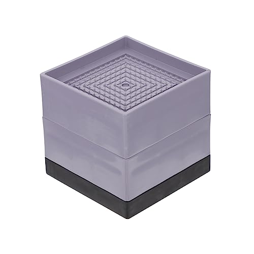 Homoyoyo Bed Foot Booster Tables Heavy Duty Lifter Trundle Couch Square Rubber Furniture Cup Chair Sofa Foam Couch Chair Floor Protector Bed Lifts Table Leg Pad Furniture Riser Plastic Grey