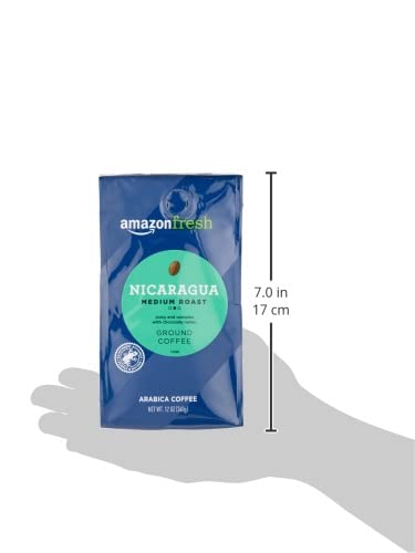Amazon Fresh Direct Trade Nicaragua Ground Coffee, Medium Roast, 12 Ounce (Pack of 3)