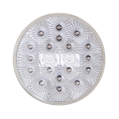Grand General 77094 Red 4" Round Spyder 20-LED Stop/Turn/Tail Sealed Light with Clear Lens