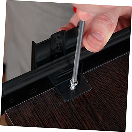 Ciieeo 2 Pairs Keyboard Rails Keyboard Rack Keyboard Stand Adjustable Keyboard Slide Keyboard Slide Out Tray Cabinet Slider Computer Sliding Keyboard Hardware Office Drawer Steel Desk