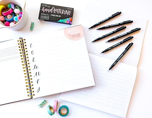 June & Lucy Calligraphy Kit for Beginners - Calligraphy Pen Set with Calligraphy Workbook