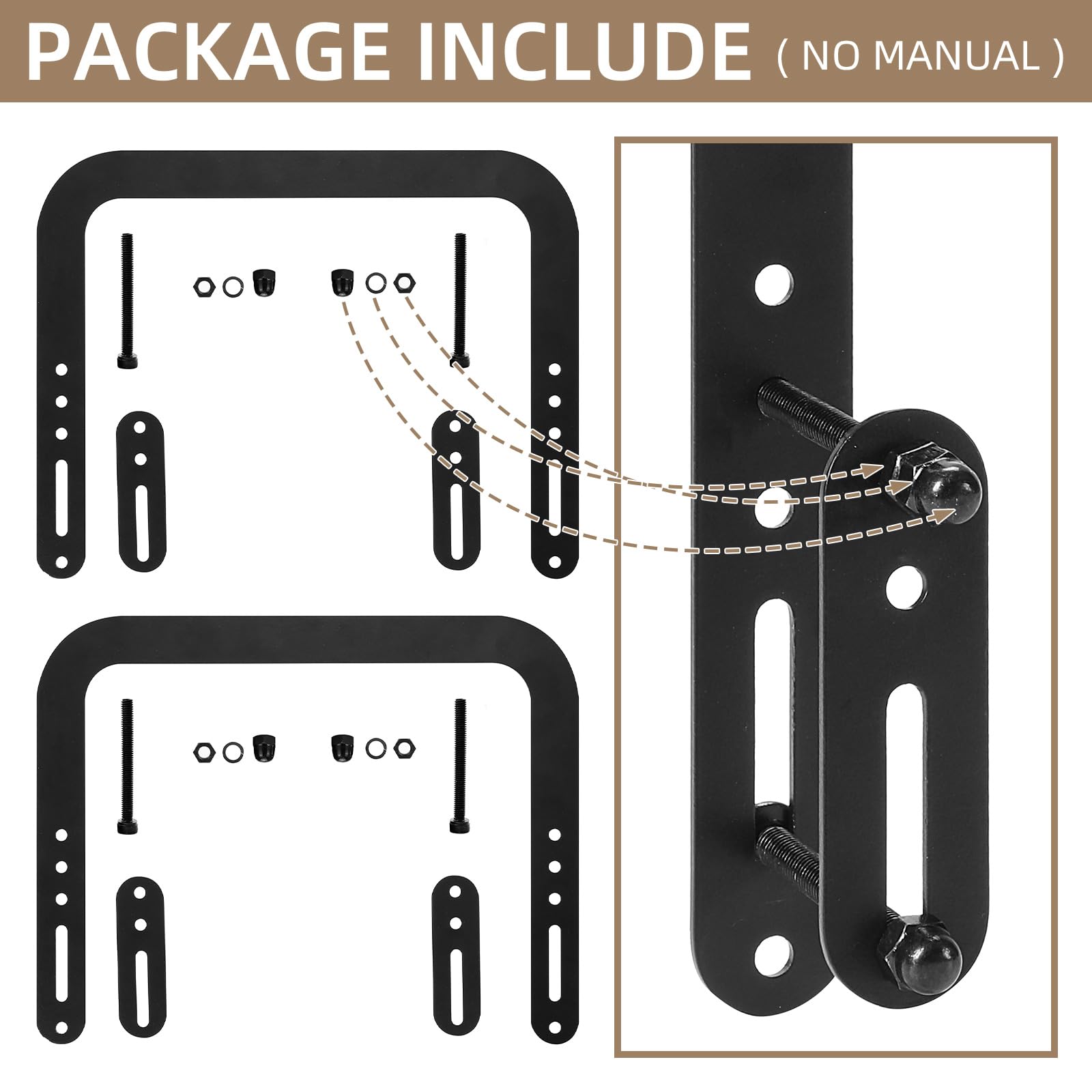 Rasugarlary Mattress Retainer Bar Keep Mattress Stopper from Sliding, 12 Pcs Adjustable Non Slip Mattress Slide Stoppers Holder in Place Metal Mattress Gripper, Black