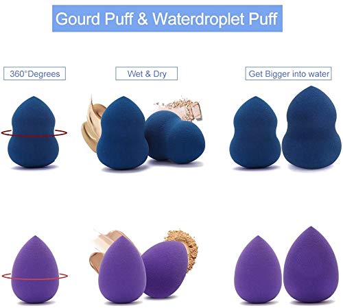 Miss Gorgeous London Makeup Sponge Set Blender Beauty Foundation Blending Sponge - Multi-colored 6 Pieces