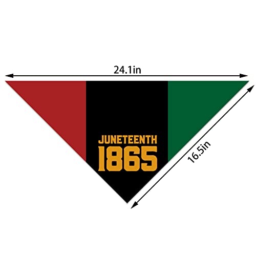 Juneteenth Dog Bandana Triangle Bibs Dog Scarf Adjustable Accessories for Small Medium Dogs Cats Pets