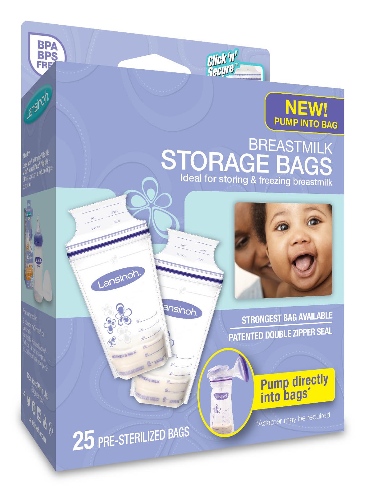 Lansinoh Breastmilk Storage Bags, 25 Count