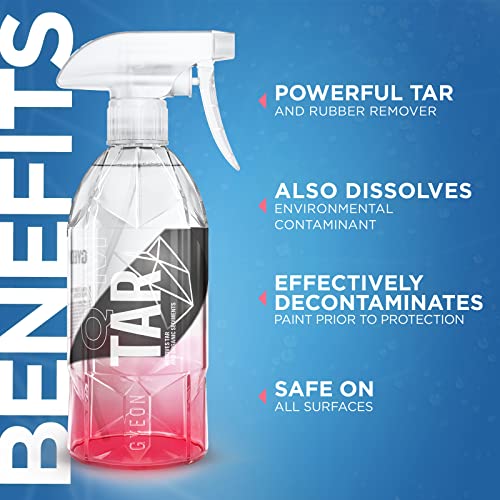 GYEON quartz Q²M Tar 500 ml - Safe and Effective Rubber and Tar Remover - Ideal for Post Track Day Cleaning - Quick and Effective Adhesive Remover