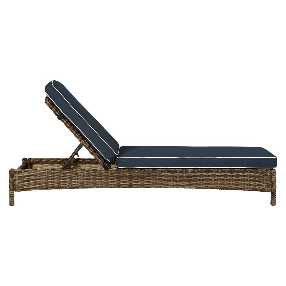 Folding Outdoor Patio Chaise Lounges Chairs, Palm Harbor Outdoor Wicker Chaise Lounge Chairs with Cushions and Adjustable Backrest