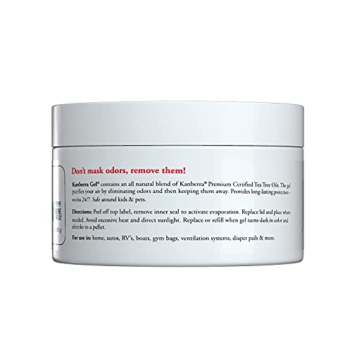 Kanberra Gel | Odor Removing Gel | Stop Odors Naturally | Pure Tea Tree Gel | The Original All Natural Air Purifier | NEW 3oz size