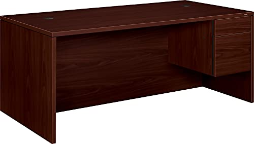 HON 10585Rnn 10500 Series Large L Or U Right 3/4-Height Ped Desk, 72W X 36D, Mahogany