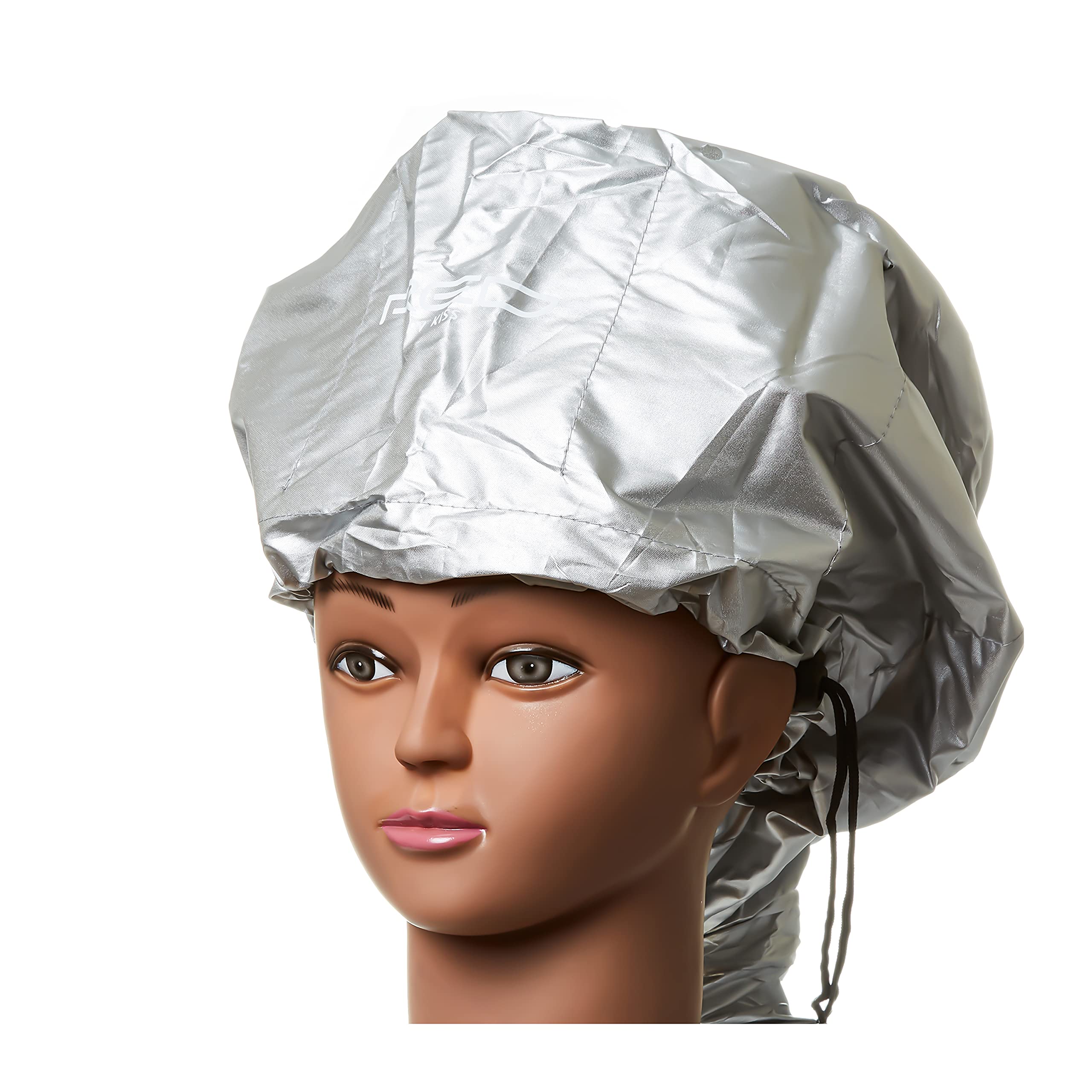 Red by KISS Universal Soft Bonnet Hair Dryer Attachment Works with ANY Hand Held Dryer Bonus 3pcs Shower Cap Included