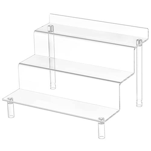 Grarry Acrylic Risers Display Shelf, 9” Perfume Organizer Stand, Acrylic Riser for Display Compatible with Funko POP Shelf, Acrylic Display Stands for Cupcake Stand Cologne Organizer Perfume Holder