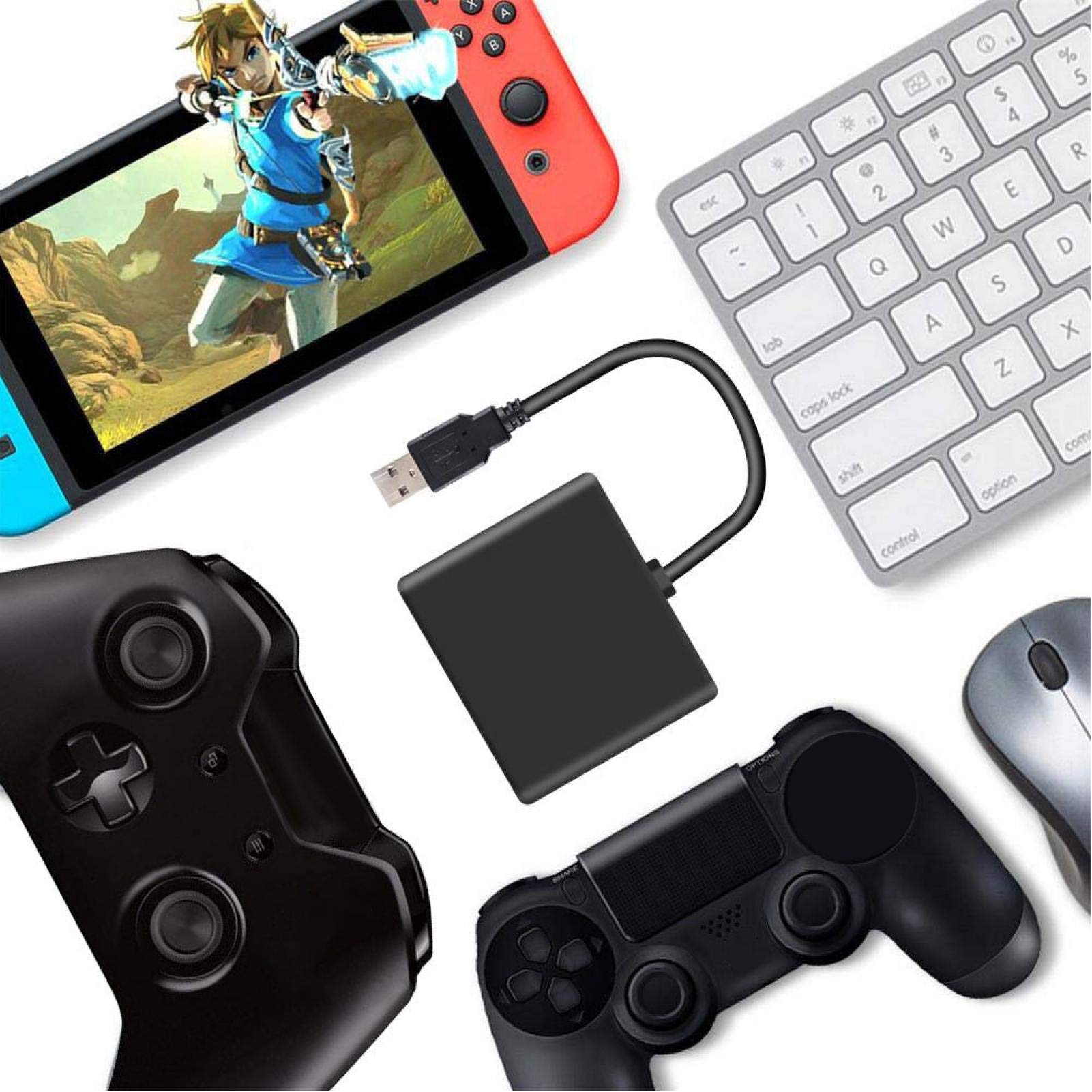 Kadimendium Mouse Converter, Mobile Aiming Shooting Mouse Accessory with Converter for Game Console for Mouse Adaptation for Game Lover