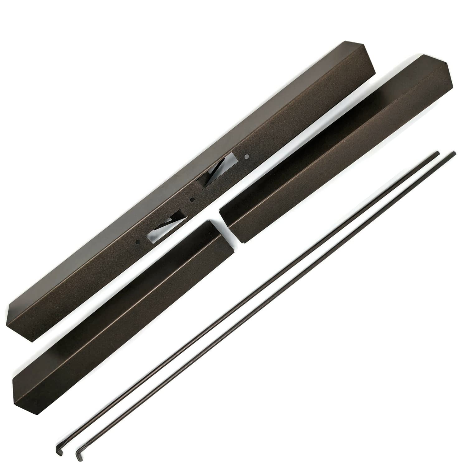 Midwest Hearth Adjustable Rod and Valance Kit for Fireplace Spark Screens (Antique Bronze) Made in USA