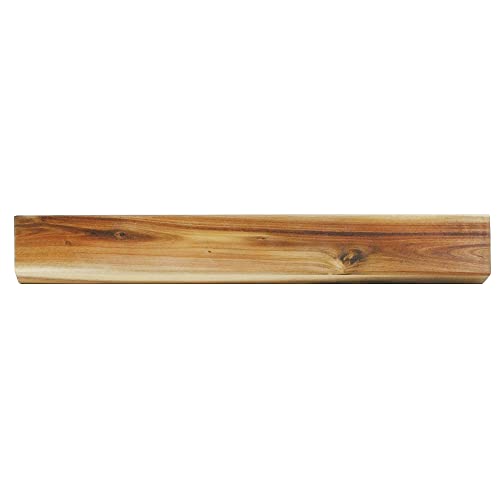 Messermeister Knife Magnet Bar, Acacia - Holds Up to 10 Knives - Easily Mounts to Wall & Includes Hardware + Mounting Instructions - 17 3/4"