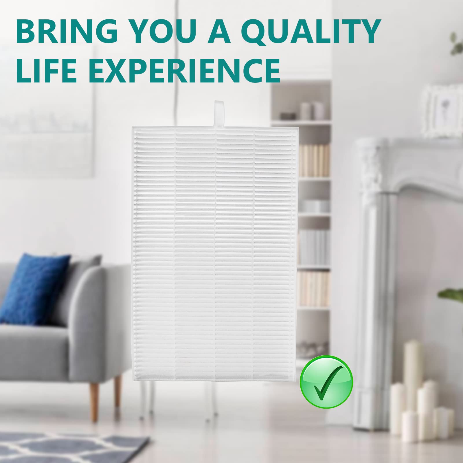 MIFLUS 6PACK Premium R True HEPA 13 Filter,Compatible with Honeywell HPA300,HPA200,HPA100,HPA090,HRF-R3,HRF-R2&HRF-R1