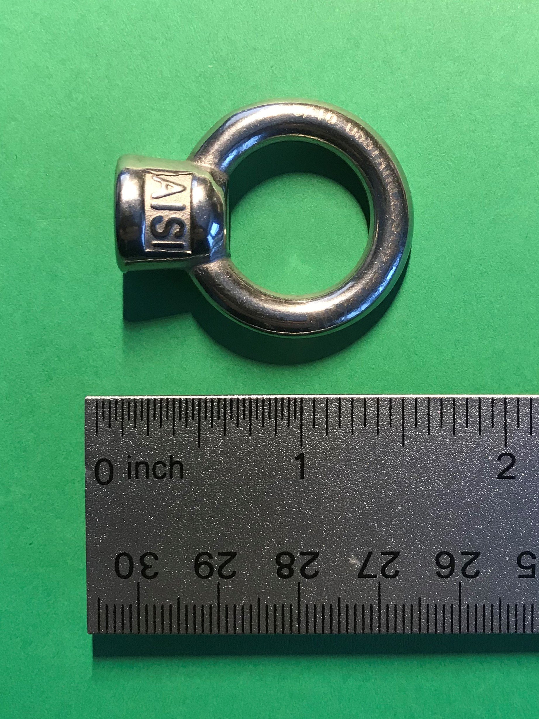 US Stainless 4 Pieces Stainless Steel 316 Lifting Eye Nut 5/16" UNC Marine Grade Pitch of 18