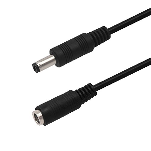VCE 6FT 2.1mm x 5.5mm DC Power Adapter Extension Cable Male to Female dc Plug Extension Cord for 12V CCTV Wireless IP Camera, LED, Car(2-Pack)