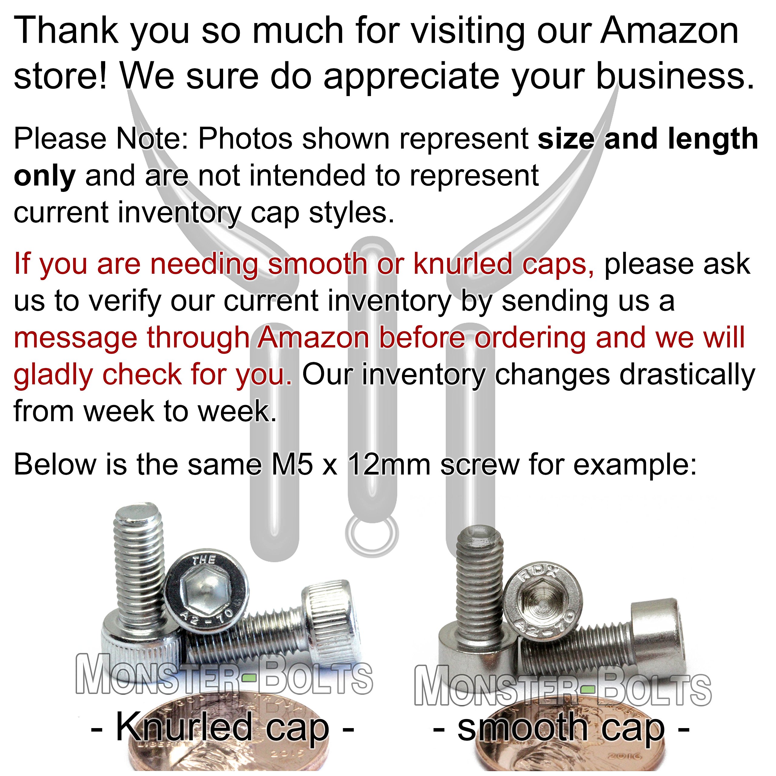 MonsterBolts - M2 x 10mm Socket Head Screws, DIN 912, A2 Stainless Steel, 20 Pack