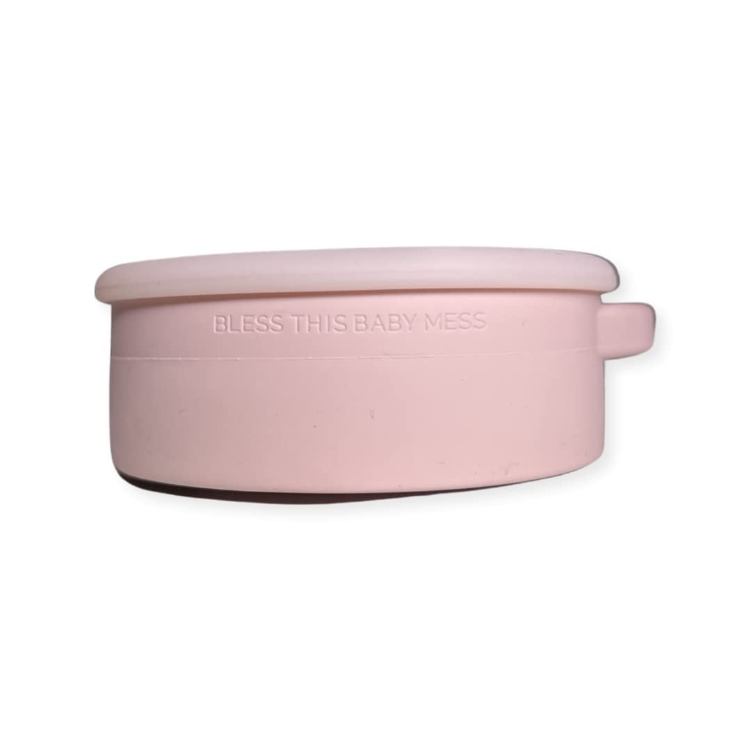 Bless This Baby Mess | Toddler Snack Cups | Kids Fruit Containers | Essential for Toddlers | Cup for the Munchkin | Spill Proof Container | Snack Sippy Container | Mess Catcher (Dusty Lilac)