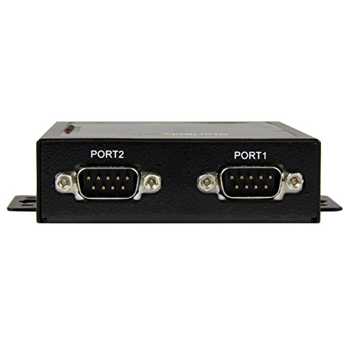 StarTech.com 2 Port Serial-to-IP Ethernet Device Server - RS232 - Metal and Mountable - Serial Device Server - RS232 Serial-Over-IP, TAA (NETRS2322P)