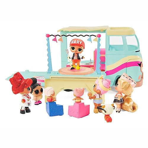 L.O.L. Surprise! 5-N-1 Grill & Groove Camper Fully-Furnished Playset with Multiple Surprises β Great Gift for Kids Ages 4+, Multicolor, 580645