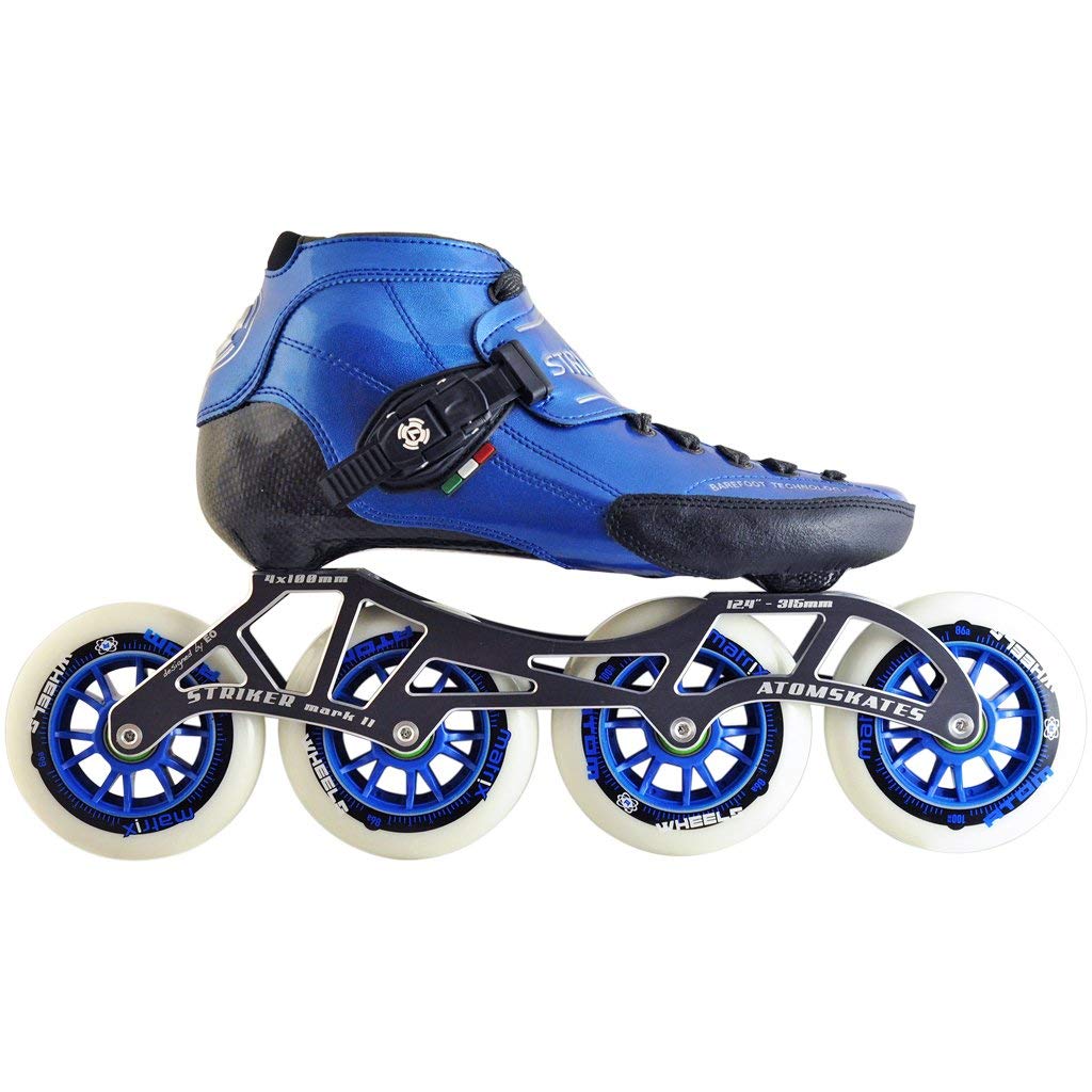 Atom Luigino Strut Inline Skate Package (Atom Matrix Wheels 100mm, Bionic ABEC 7, Pink, 7, Striker Mark 2 12.8 4x105 165/195mnt)