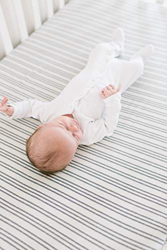 Premium Fitted Knit Crib Sheet/Toddler Sheet "Midtown" by Copper Pearl