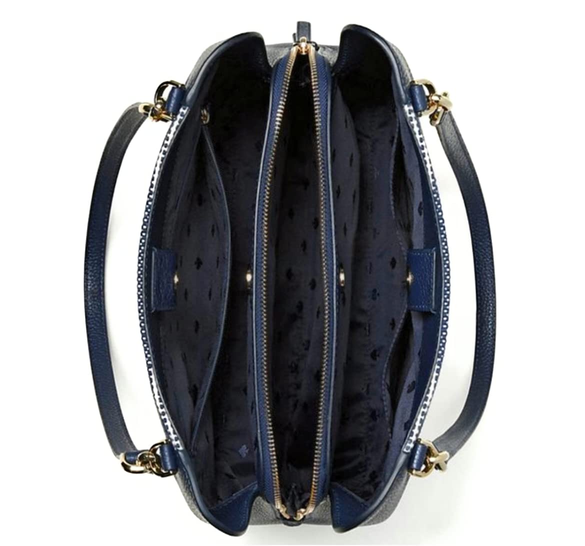 KATE SPADE JACKSON BOARDWALK STRIPE MEDIUM TRIPLE COMPARTMENT SHOULDER BAG