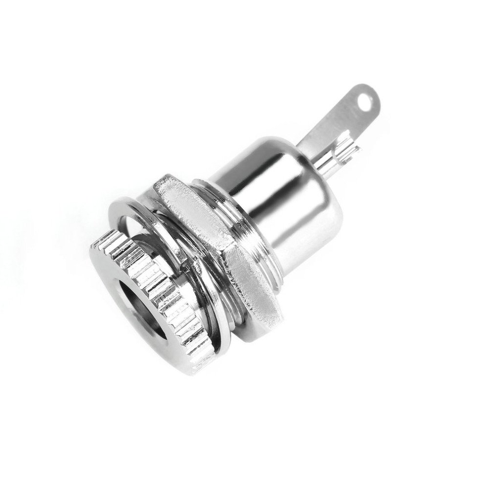 E-outstanding 5-Pack DC-099 5.5 mm x 2.1mm 30V 10A DC Power Jack Socket,Threaded Female Panel Mount Connector Adapter