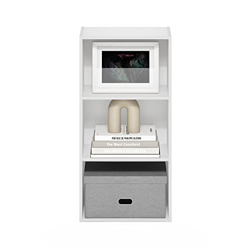 Furinno Luder 3-Tier Open Shelf Bookcase, White