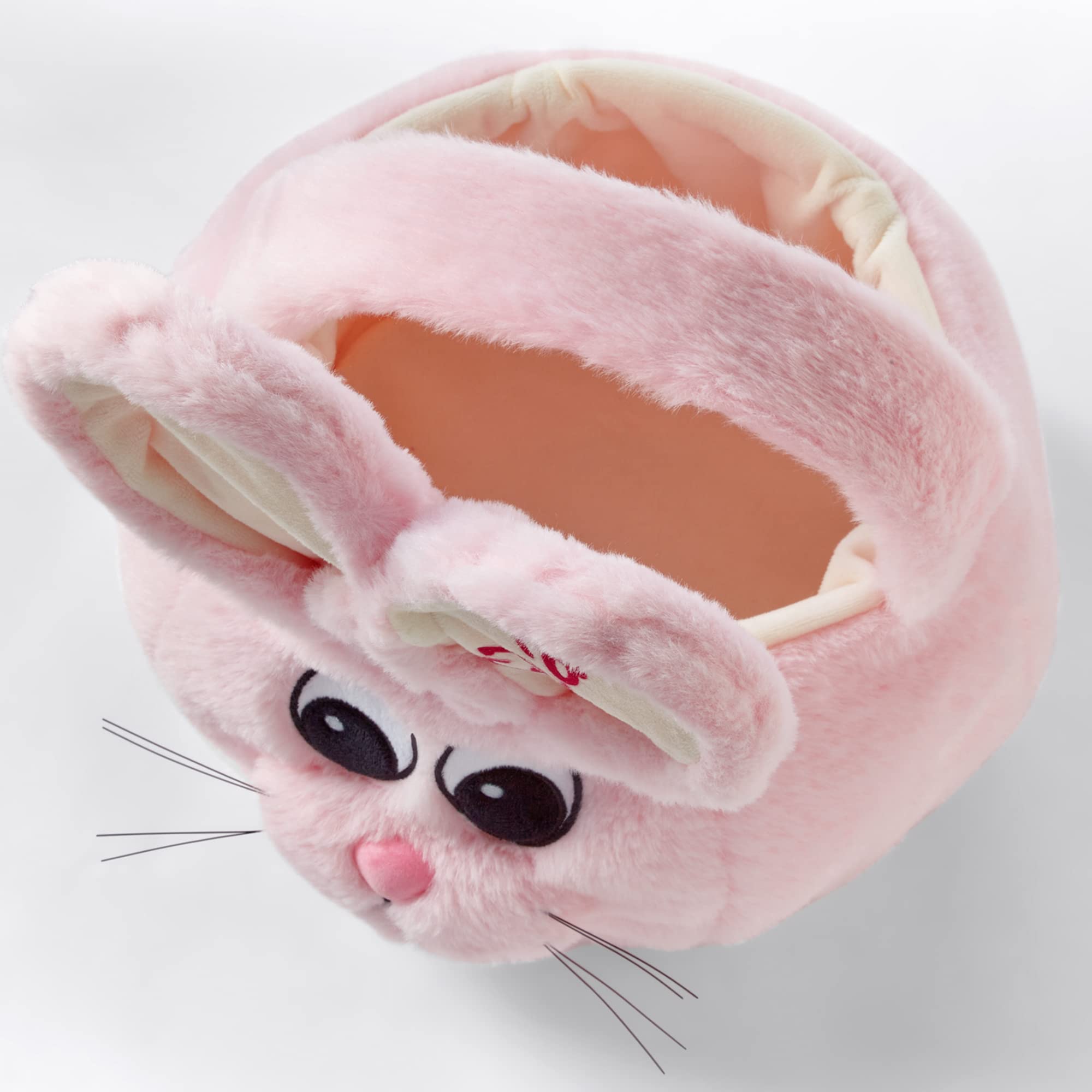 Let's Make Memories Personalized Easter Basket - Fuzzy Bunny Plush - Easter Basket for Kids - Gray
