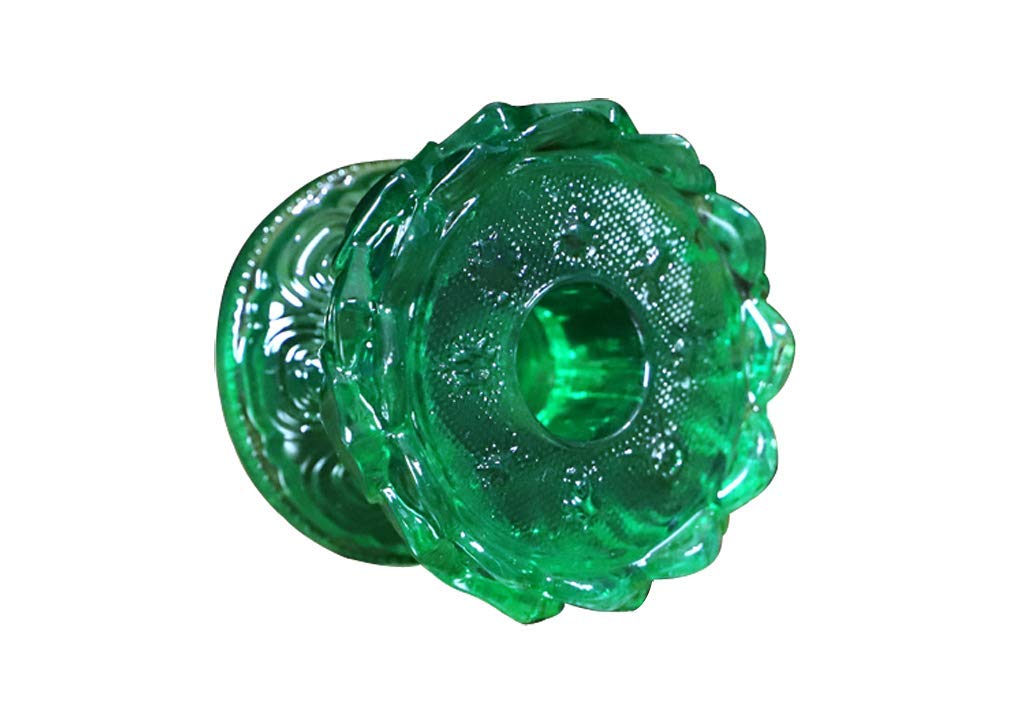 Hand Held Prayer Wheel Holder/Resin Lotus Shaped Hand Held Prayer Wheel Base Display Stand - Tibet Tibetan Buddhism Buddha Prayer Wheel Display Stand(NO Prayer Wheel) (Green)