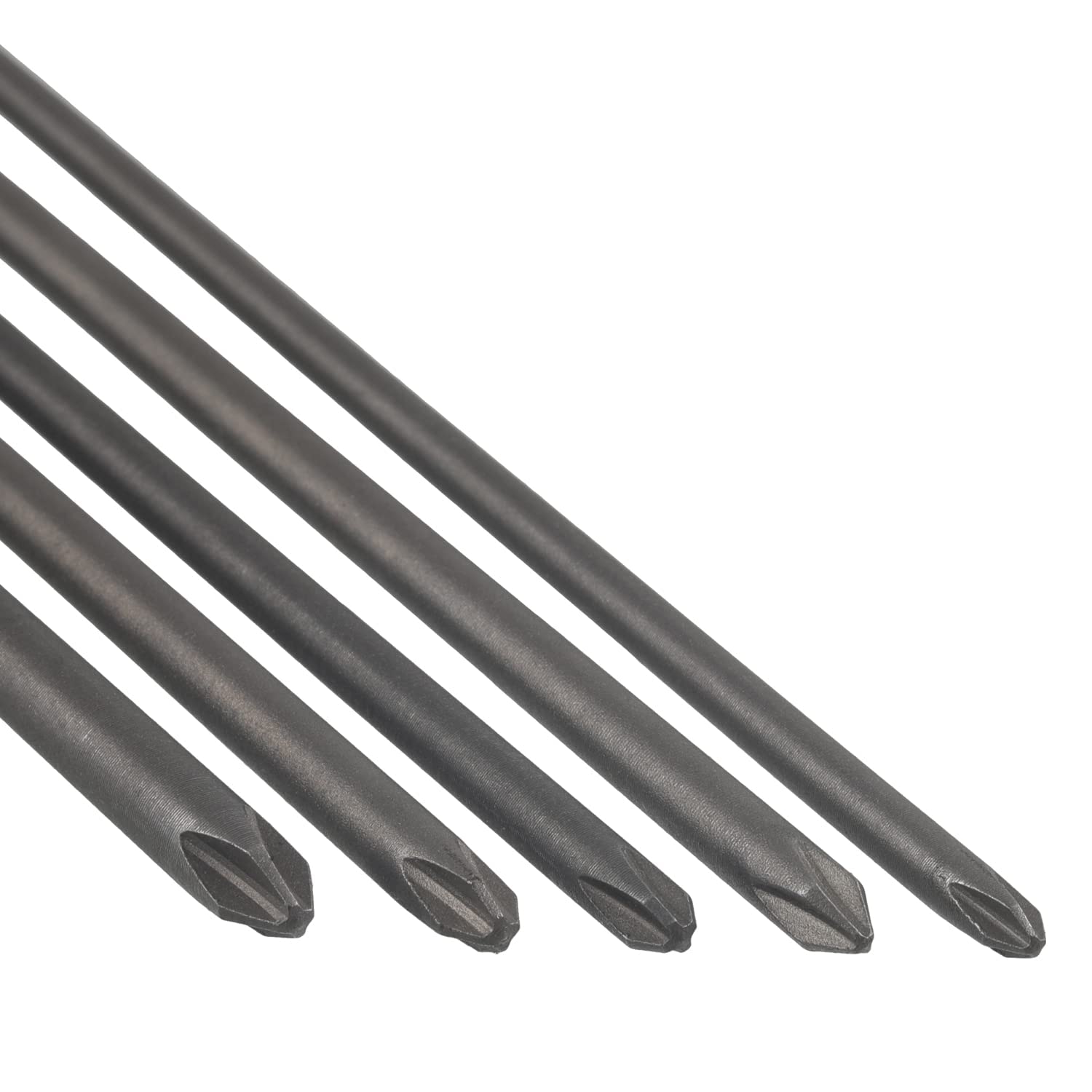 Rocaris 5 Pack Extra Long Phillips Screwdriver Bit Sets, 1/4 Inch Hex Shank Magnetic Screwdriver Bits Cross Head S2, 12 Inch