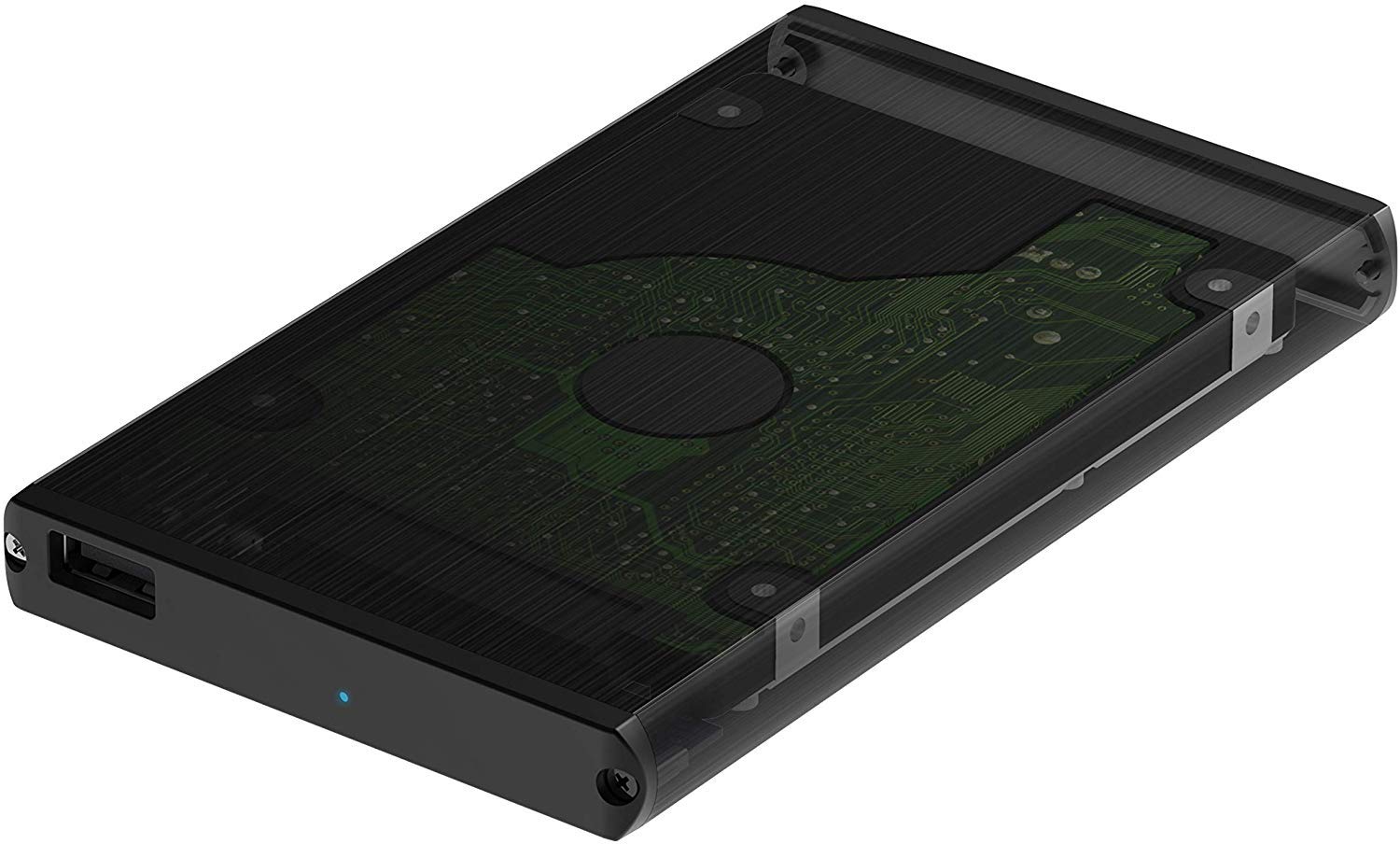 Sabrent Ultra Slim USB 2.0 to 2.5-Inch SATA External Aluminum Hard Drive Enclosure [Black] (EC-UK25)