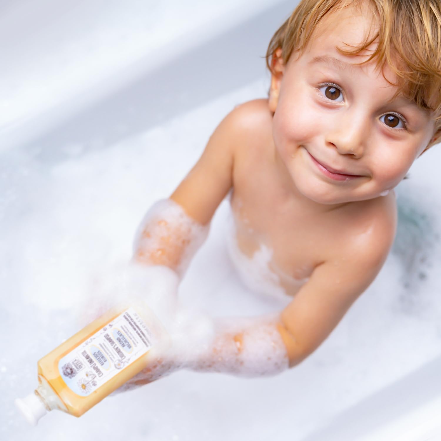 Intea Camomila Kids Shampoo for Blonde Highlights – 8.5Oz Chamomile Shampoo Hair Lightener for Kids – Natural Extract Toddler Shampoo with No Silicones or Parabens