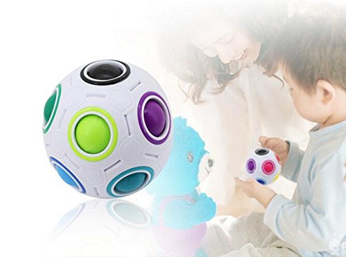 CuberSpeed Rainbow Ball Magic Cube Fidget Toy Puzzle Magic Rainbow Ball Puzzle Fun Fidget