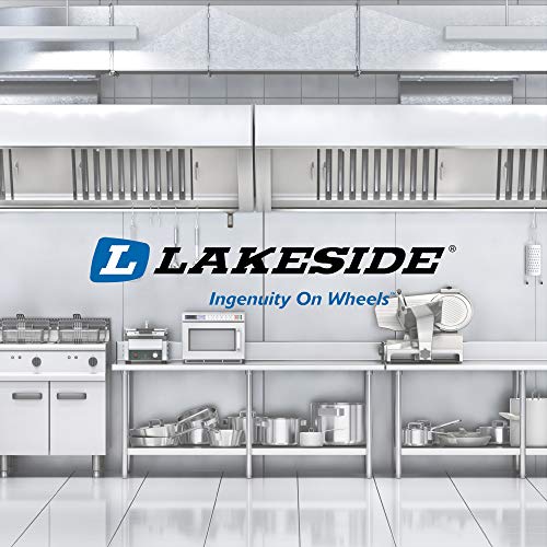 Lakeside Manufacturing 743 Utility Cart, Stainless Steel, 2 Shelves, 700 lb. Capacity (Fully Assembled), Silver