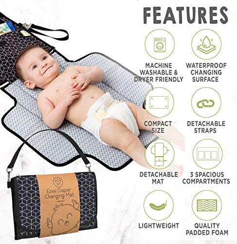 KeaBabies Baby Diaper Caddy Organizer and Portable Diaper Changing Pad - Large Baby Organizer - Waterproof Foldable Baby Changing Mat - Diaper Organizer For Changing Table - Diaper Changing Station
