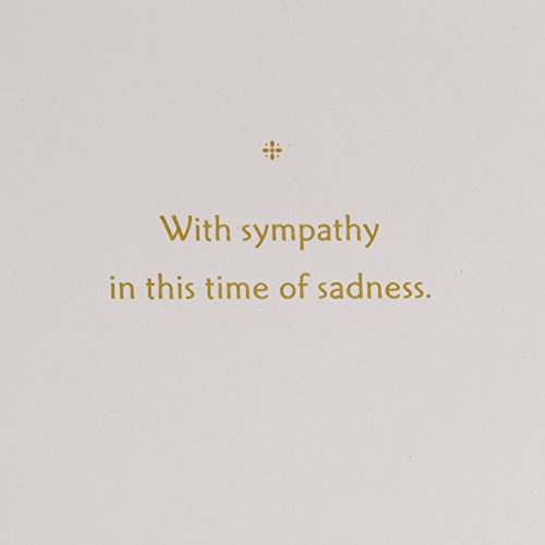 Hallmark Sympathy Card (White Floral Gray)
