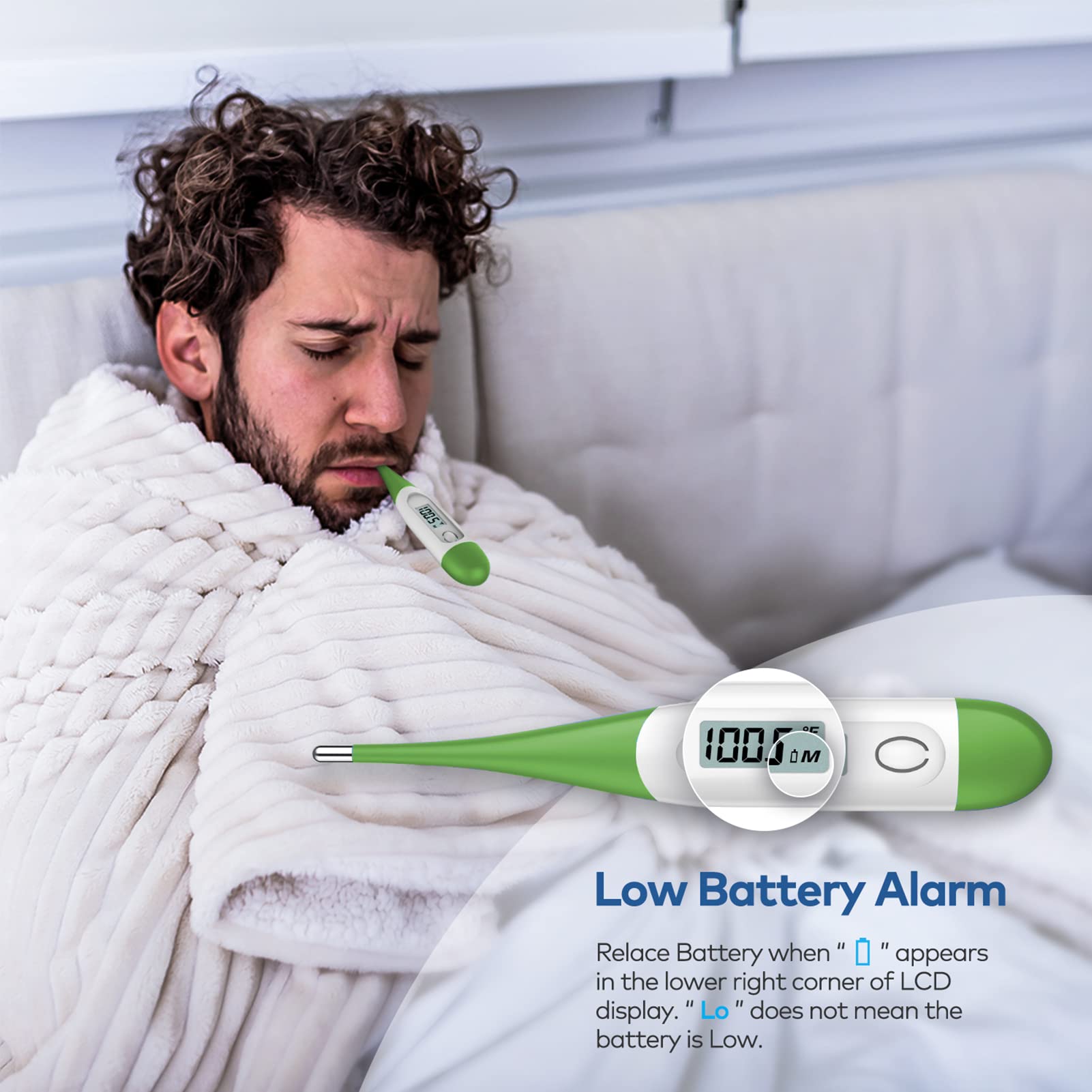 Bundle of Digital Oral Thermometer for Adults, Digital Thermometer for Fever