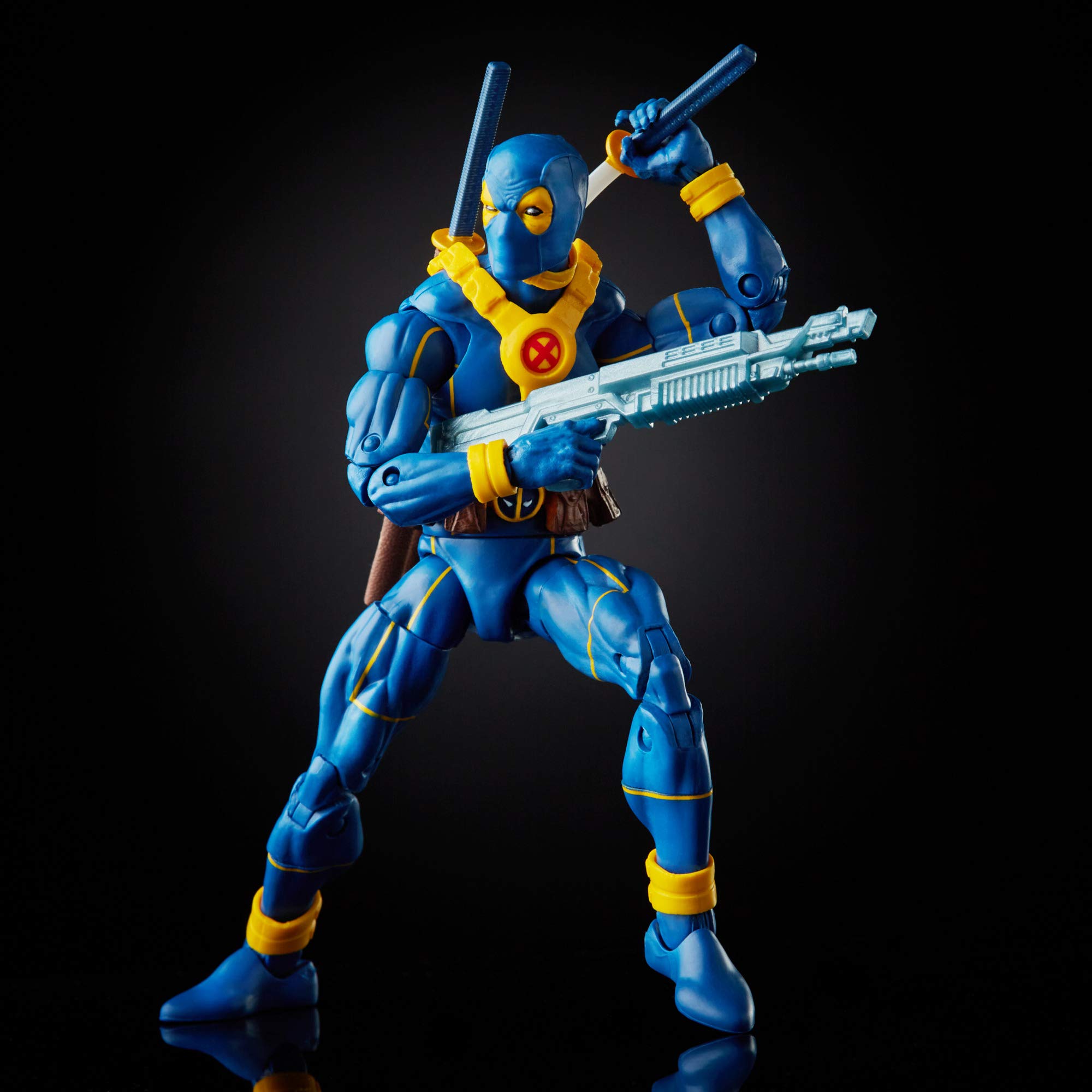 Marvel Hasbro Legends Series Deadpool Collection 6-inch Deadpool Action Figure Toy Premium Design and 4 Accessories, Blue