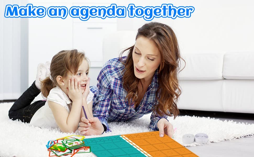 beetoy Visual Schedule Cards for Kids with Autism, Home Chore Chart Routine Cards Autism Learning Materials with 1 Schedule Book and 30 Yellow Stars for at Home, School & in The Community