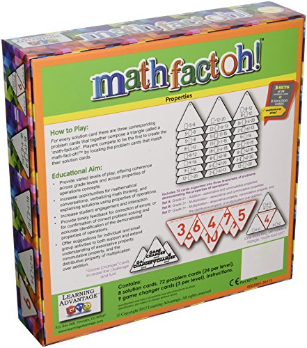 Learning Advantage 2174 Math-Fact-Oh! Properties