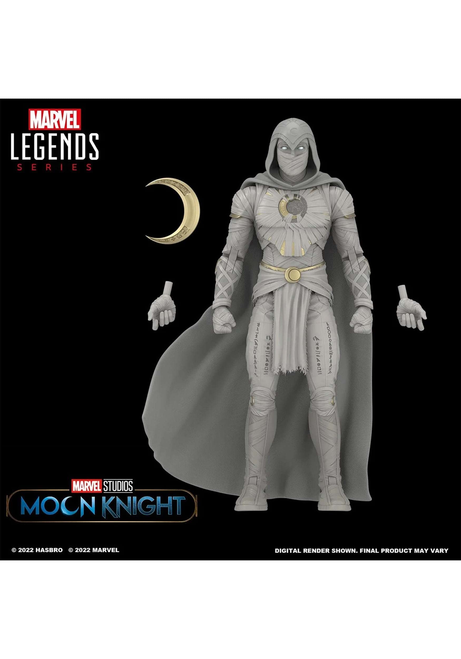 Marvel Legends Series Disney Plus Moon Knight MCU Series Action Figure 6-inch Collectible Toy, Includes 4 Accessories