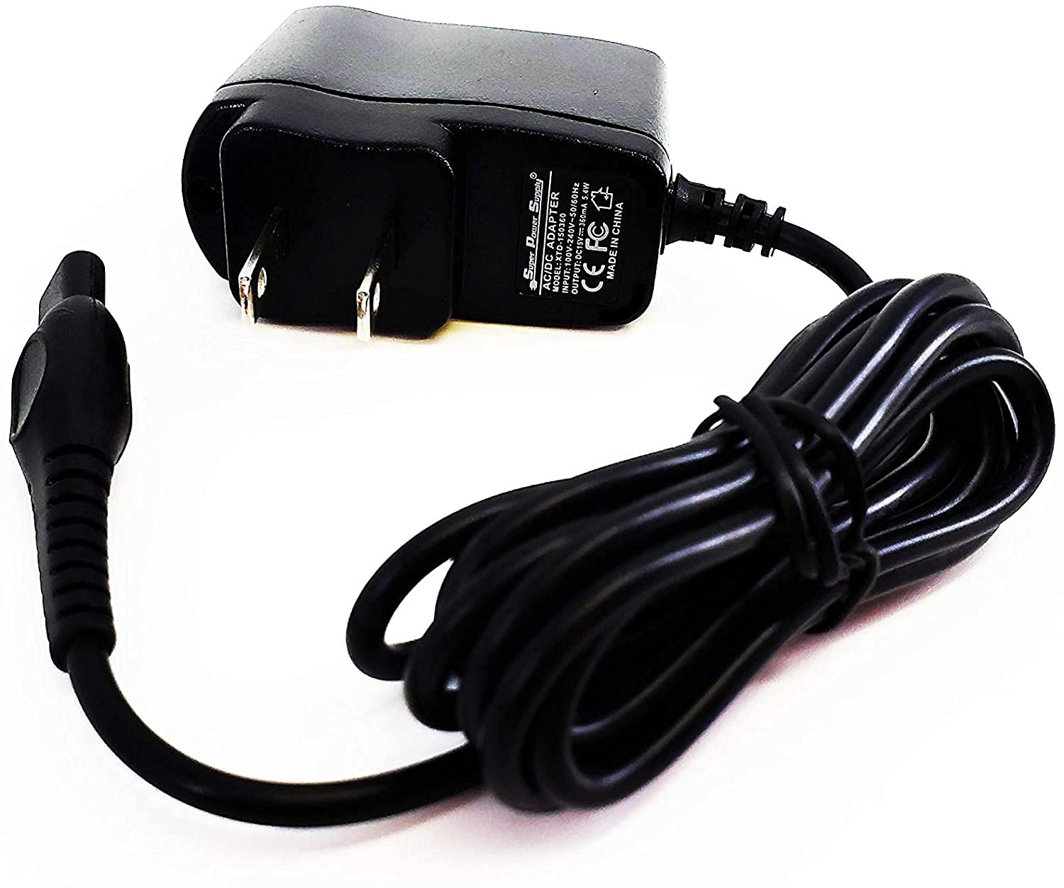 Super Power Supply® AC/DC Adapter Charger Cord for Philips Norelco Speed-XL Shaver 8140XL 8150XL 8151XL 8160XL 8160XLCC 8170XL 8170XLCC 8171XL 8175XL Replacement Wall Barrel Plug