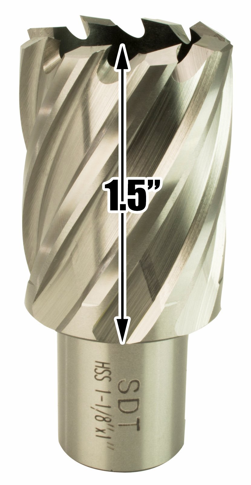 Steel Dragon Tools 1-1/8" x 1" High Speed Steel Annular Cutter with 3/4" Weldon Shank